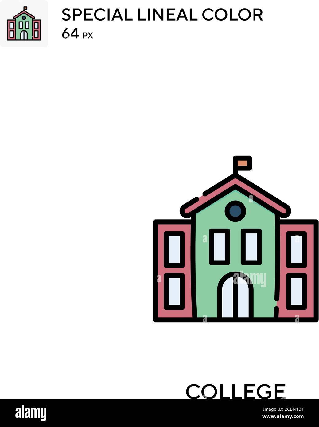 College Special lineal color vector icon. College icons for your ...