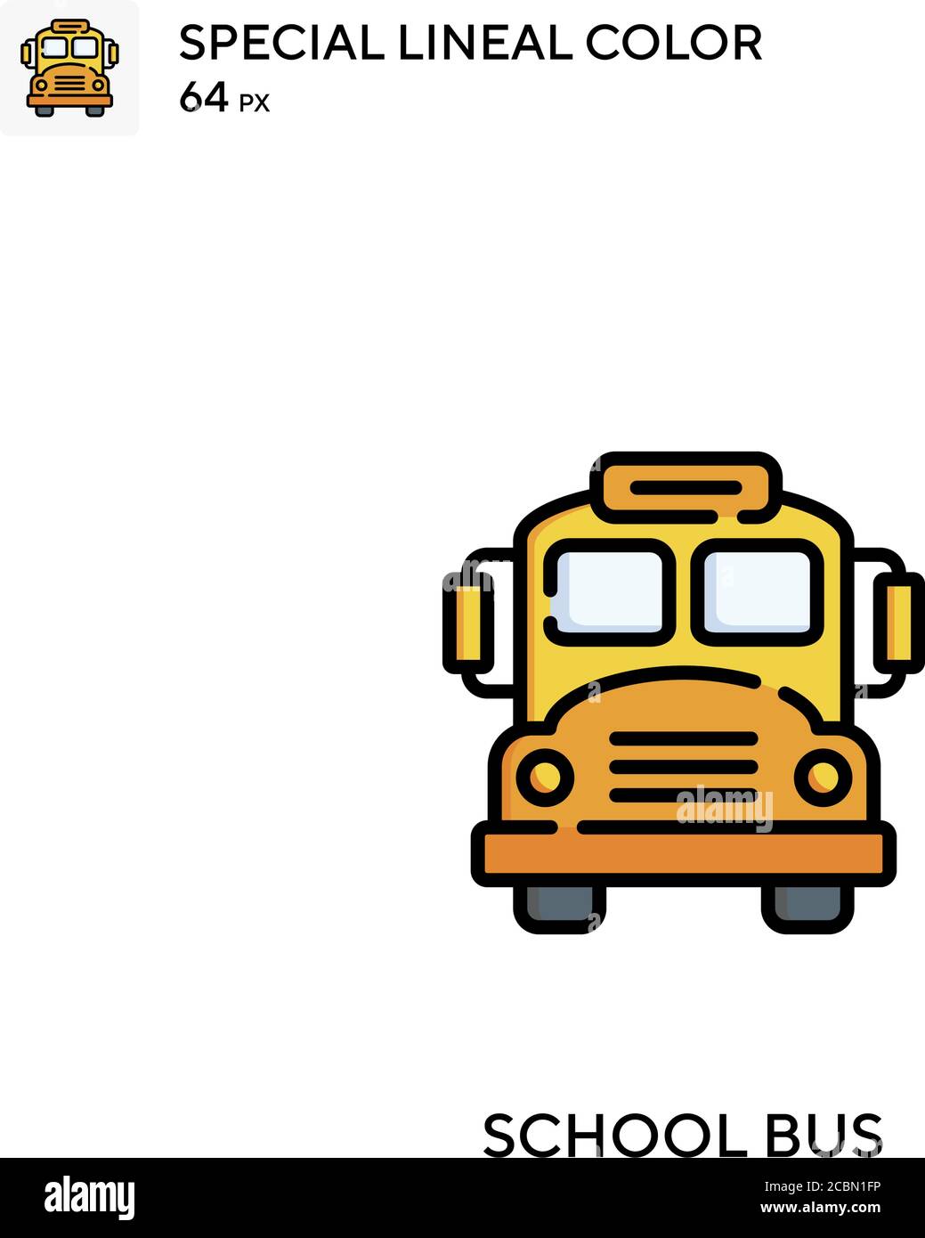 School bus Special lineal color vector icon. School bus icons for your ...