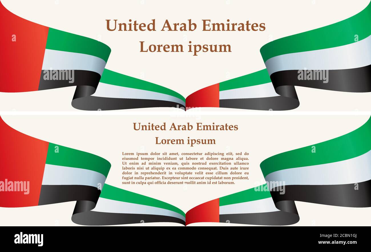 Flag of the United Arab Emirates, United Arab Emirates. Template for ...