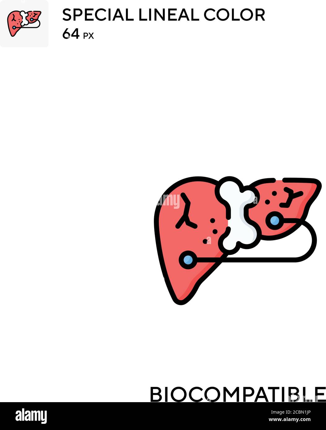 Biocompatible Special lineal color vector icon. Biocompatible icons for ...