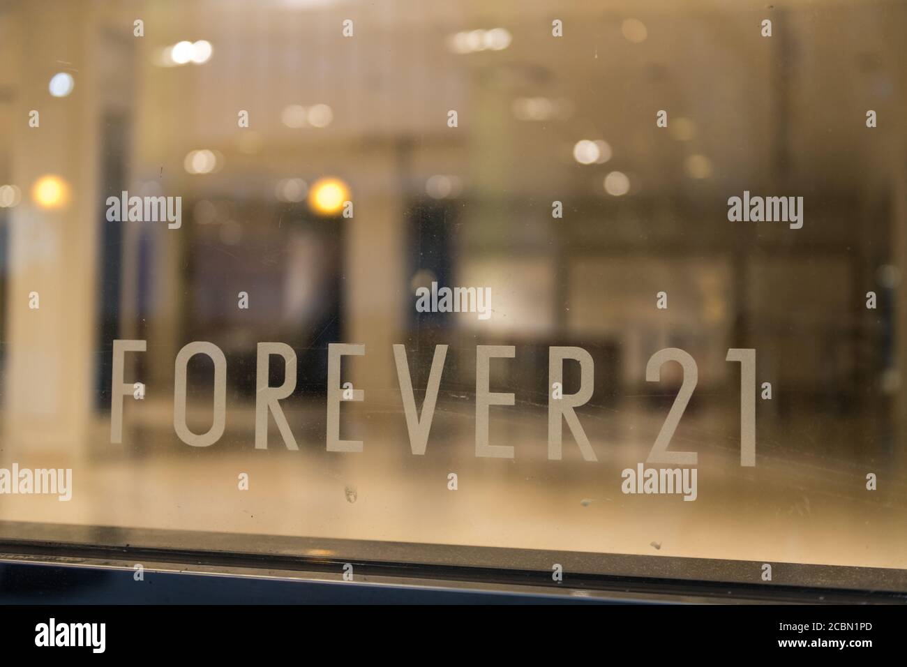 Seattle, Jan 8, 2020: An empty display window at the closed two story ...