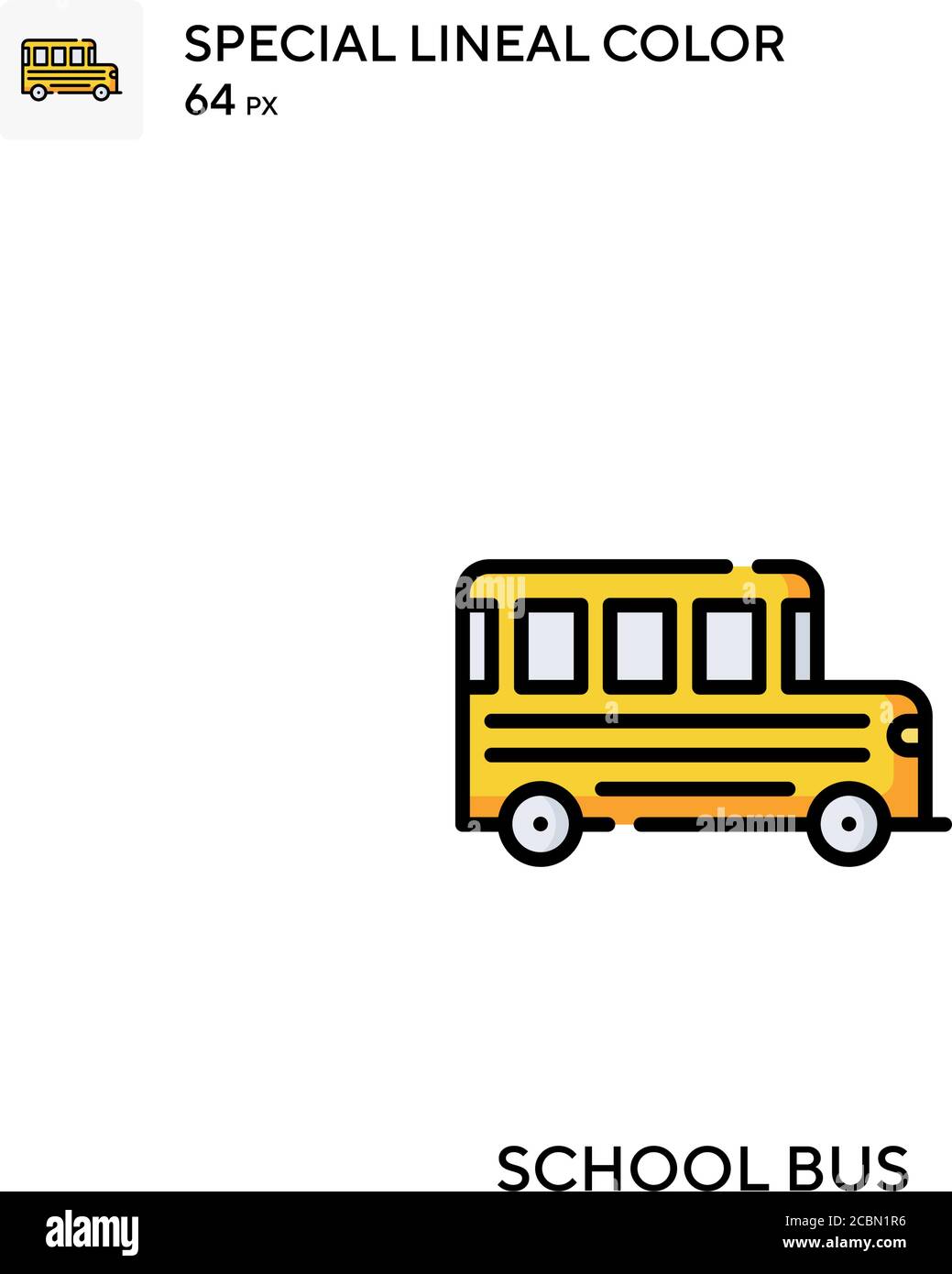 School bus Special lineal color vector icon. School bus icons for your ...