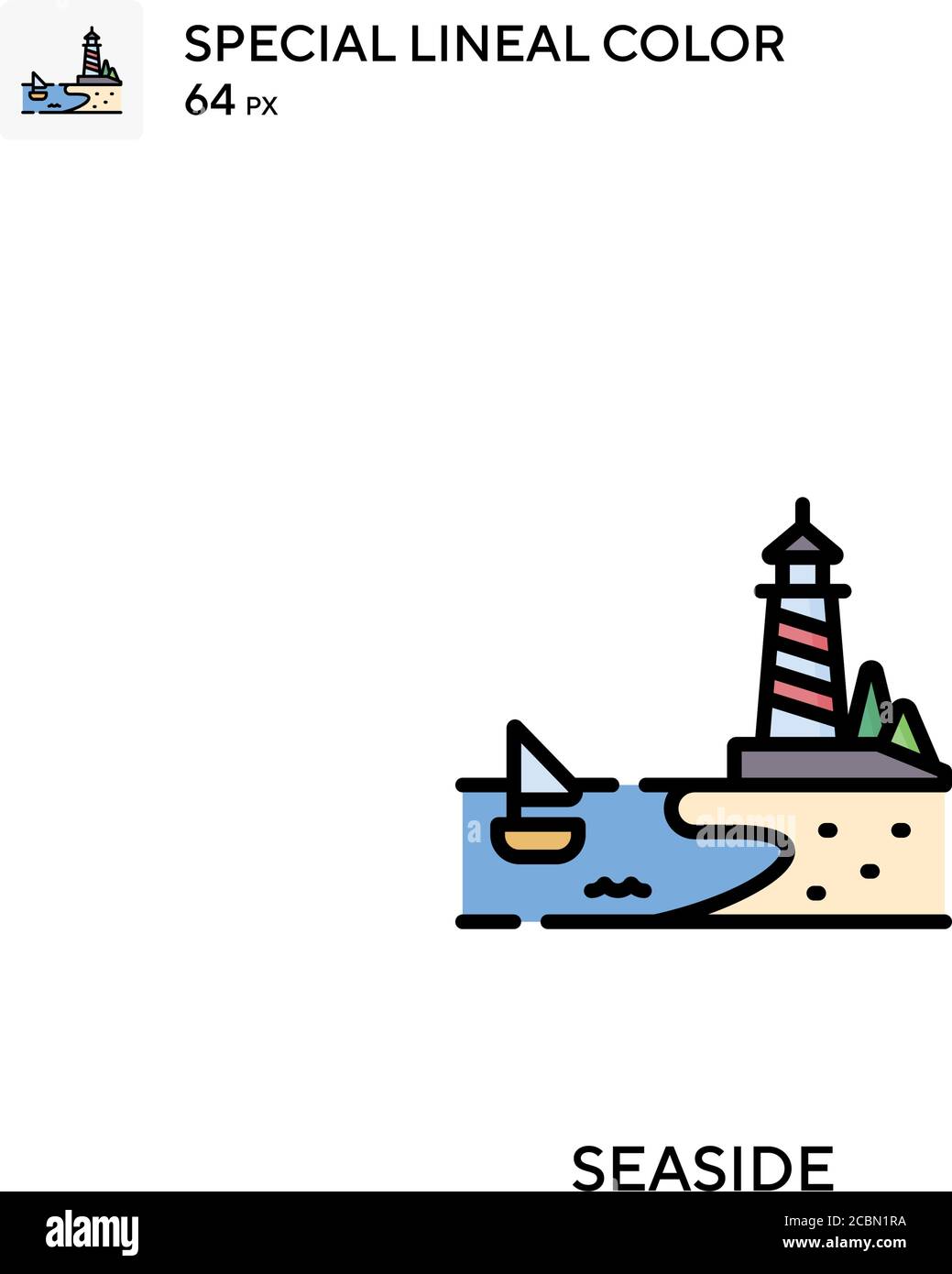 Seaside Special lineal color vector icon. Seaside icons for your ...