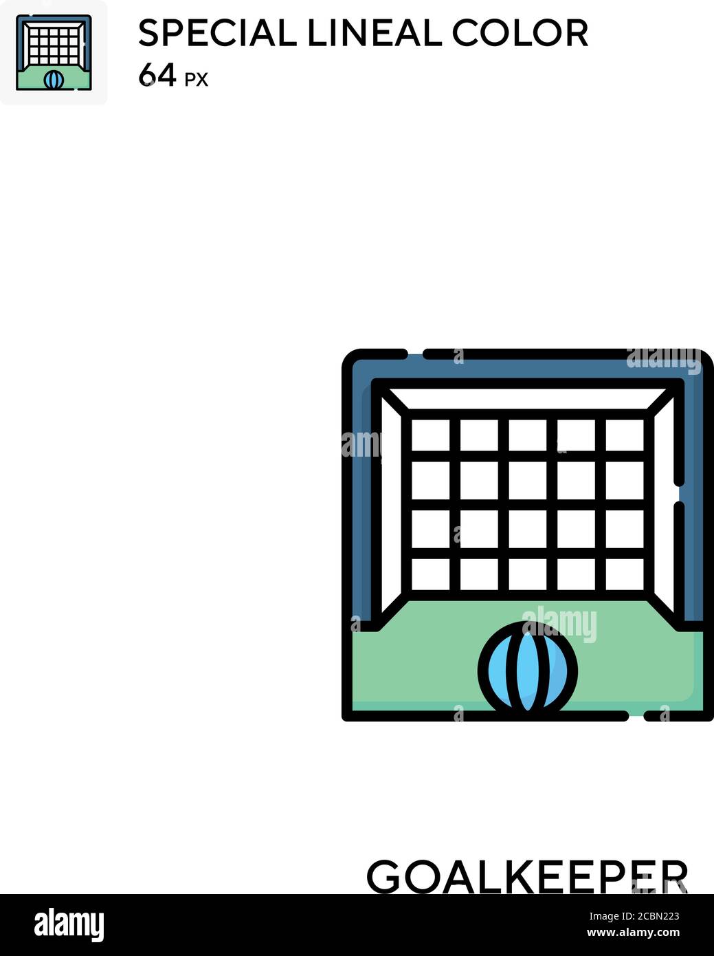 Goalkeeper Special lineal color vector icon. Goalkeeper icons for your business project Stock ...