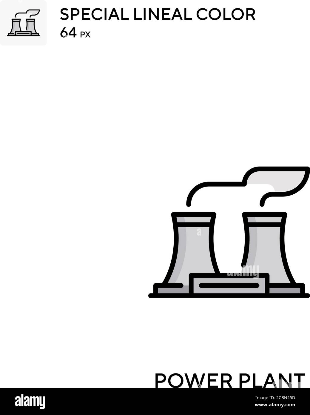 Power plant Special lineal color vector icon. Power plant icons for ...