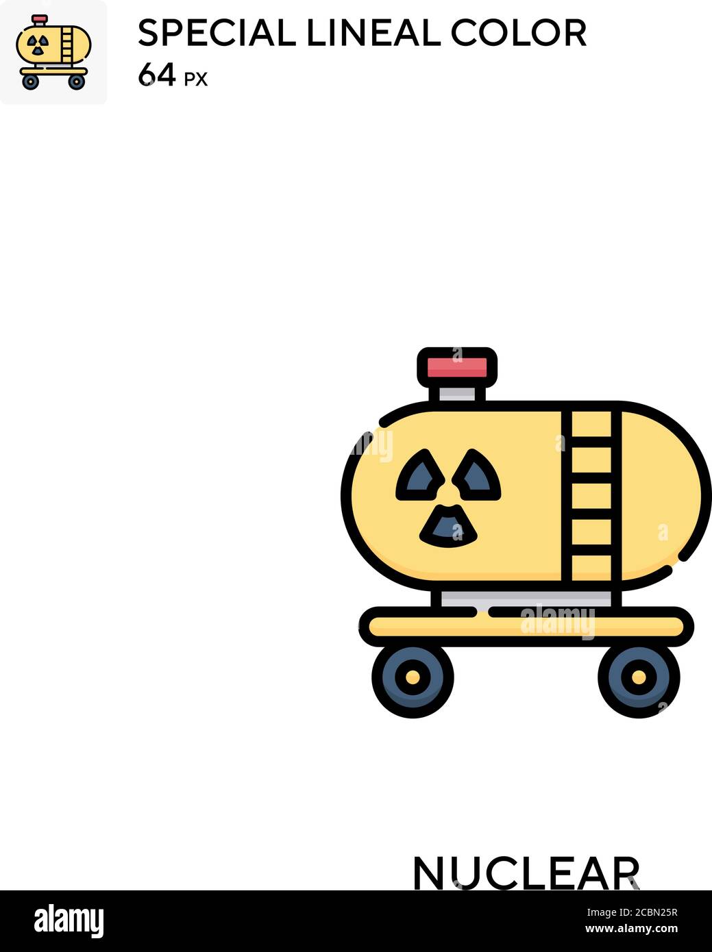 Nuclear Special lineal color vector icon. Nuclear icons for your ...