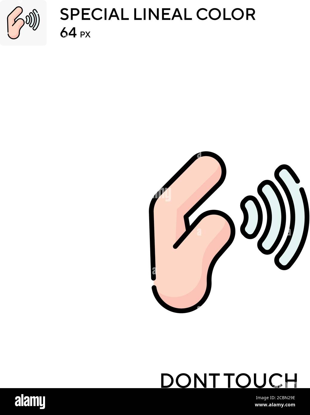 Dont touch Special lineal color vector icon. Dont touch icons for your business project Stock ...