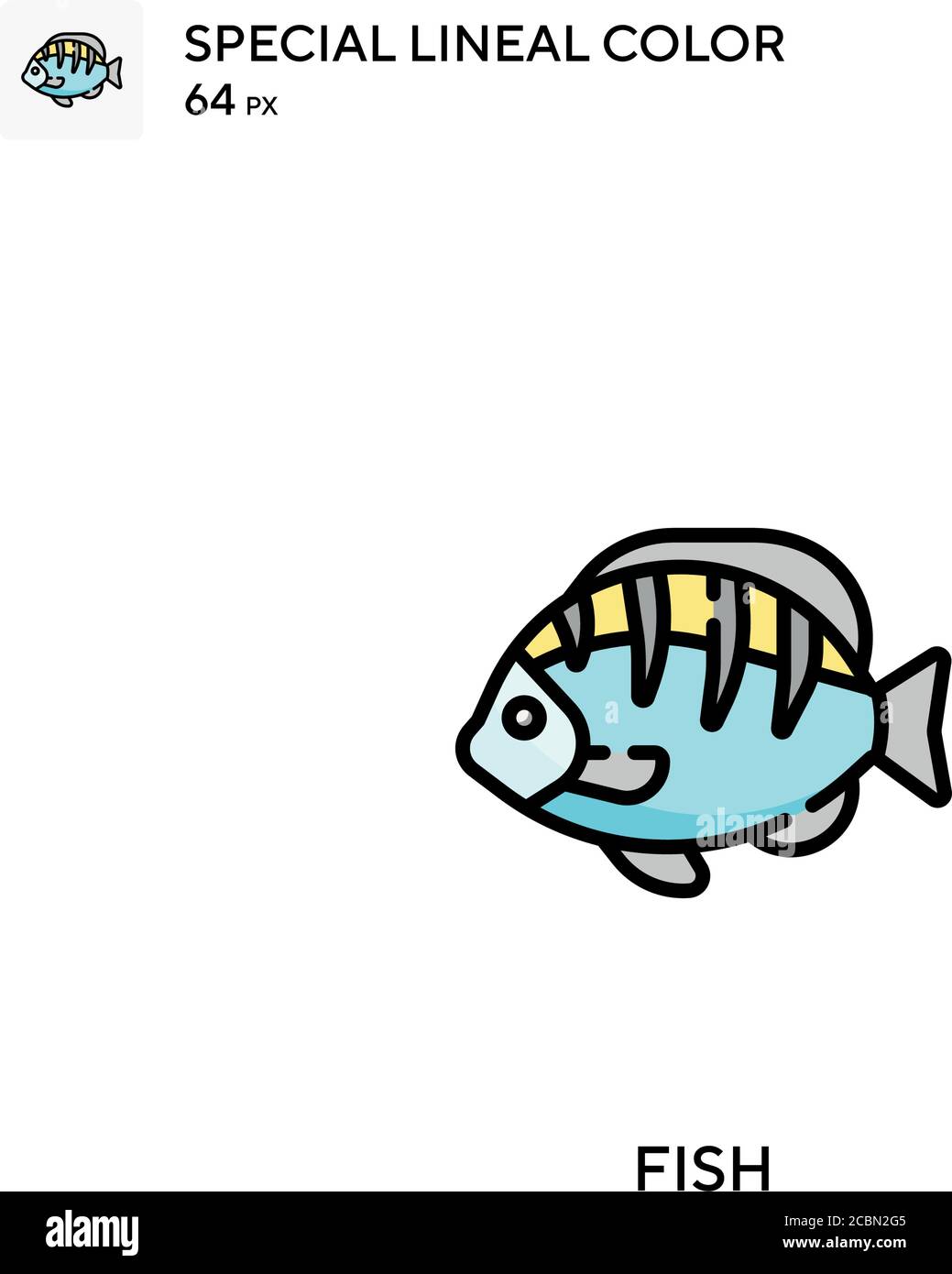 Fish Special lineal color vector icon. Fish icons for your business ...