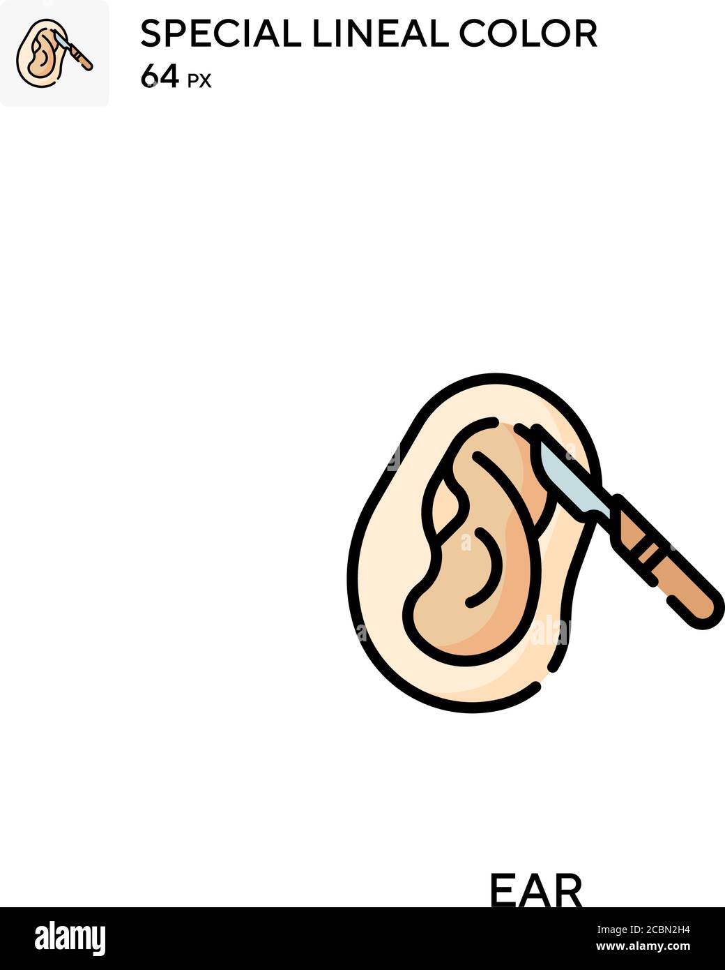 Ear Special lineal color vector icon. Ear icons for your business ...