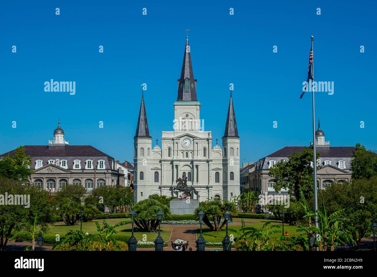 Jackson Square, a historic park in the French Quarter of New Orleans ...