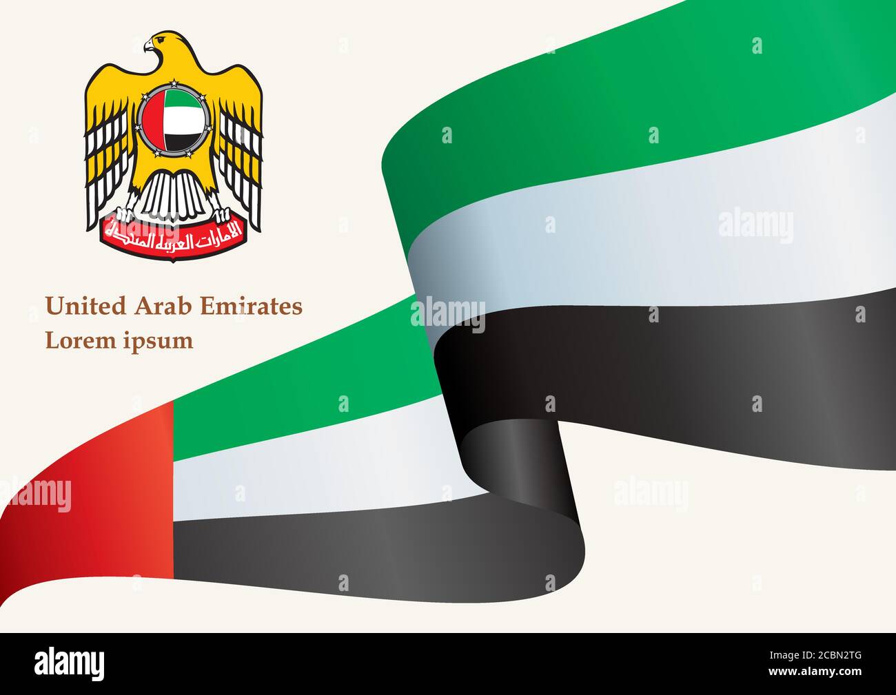 Flag of the United Arab Emirates, United Arab Emirates. Template for ...