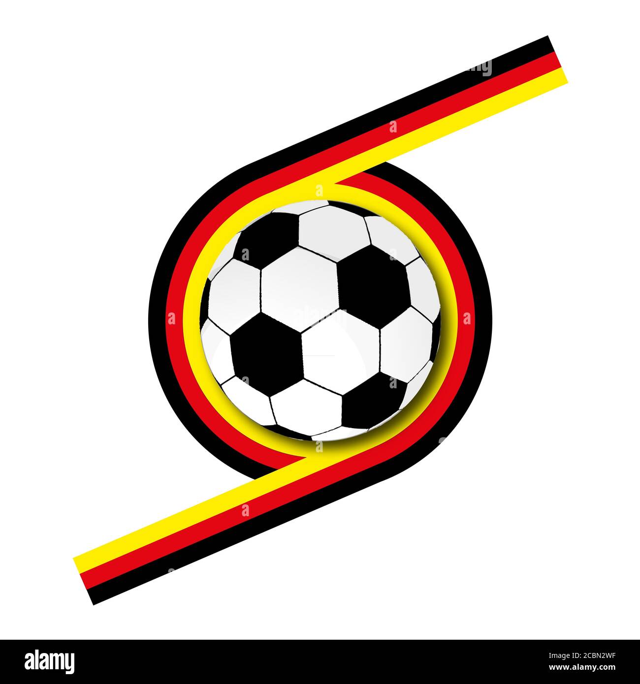 Illustration of a soccer ball with the German flag isolated on a white ...
