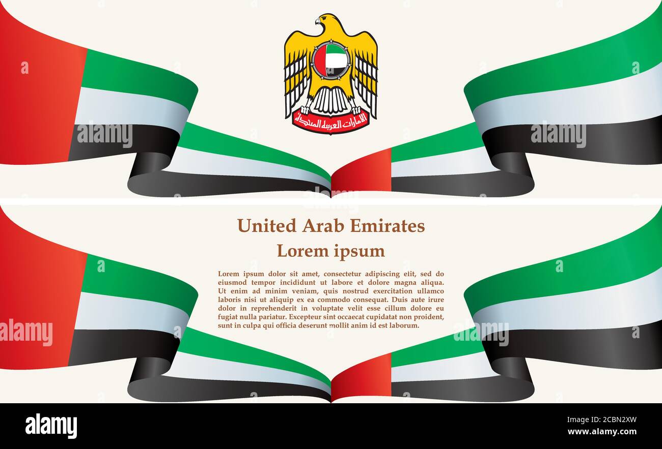 Flag of the United Arab Emirates, United Arab Emirates. Template for ...