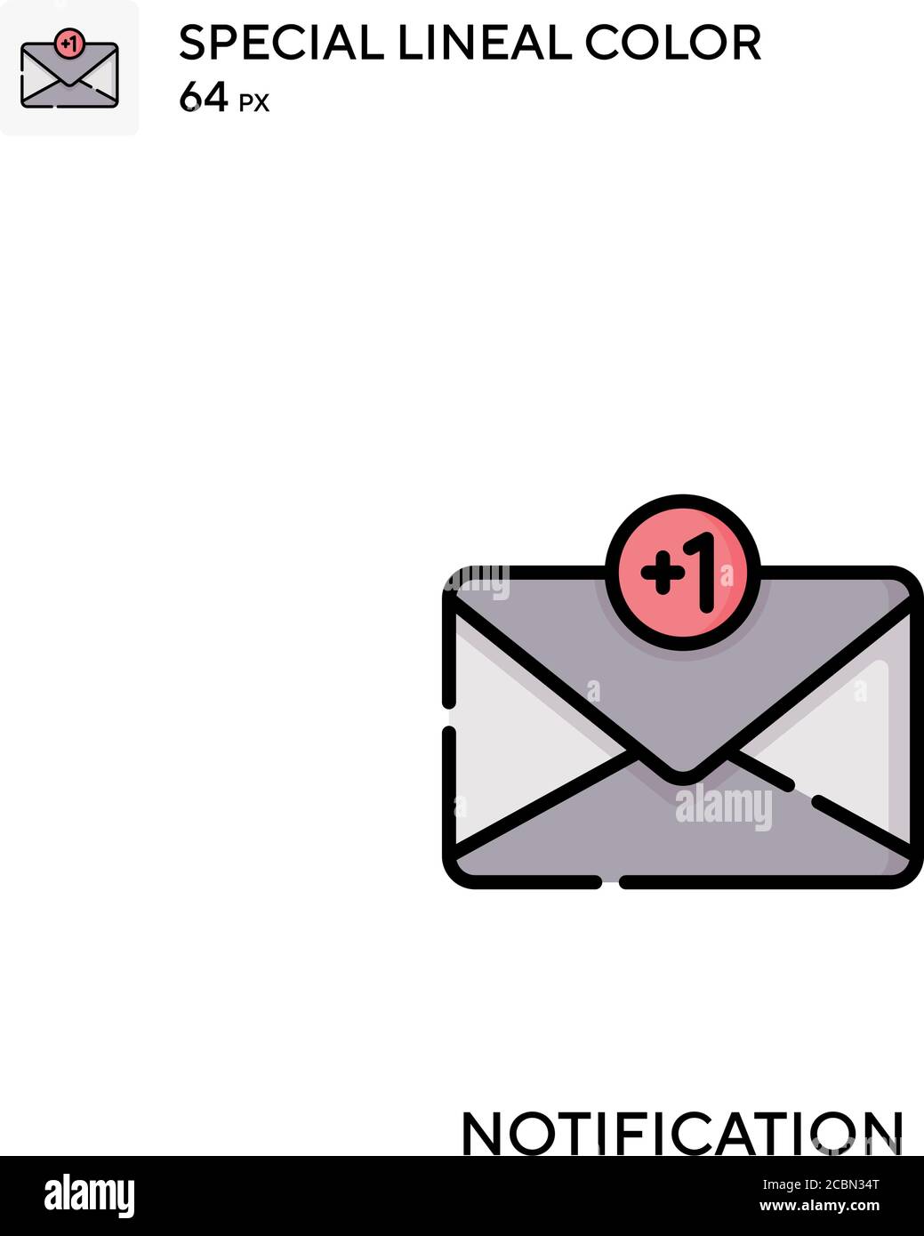 Notification Special lineal color vector icon. Notification icons for ...