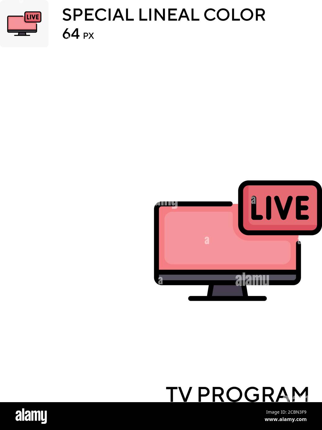 Tv program Special lineal color vector icon. Tv program icons for your ...