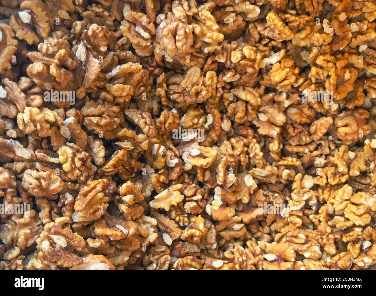 Top view of a pile of walnut kernels in a market Stock Photo - Alamy