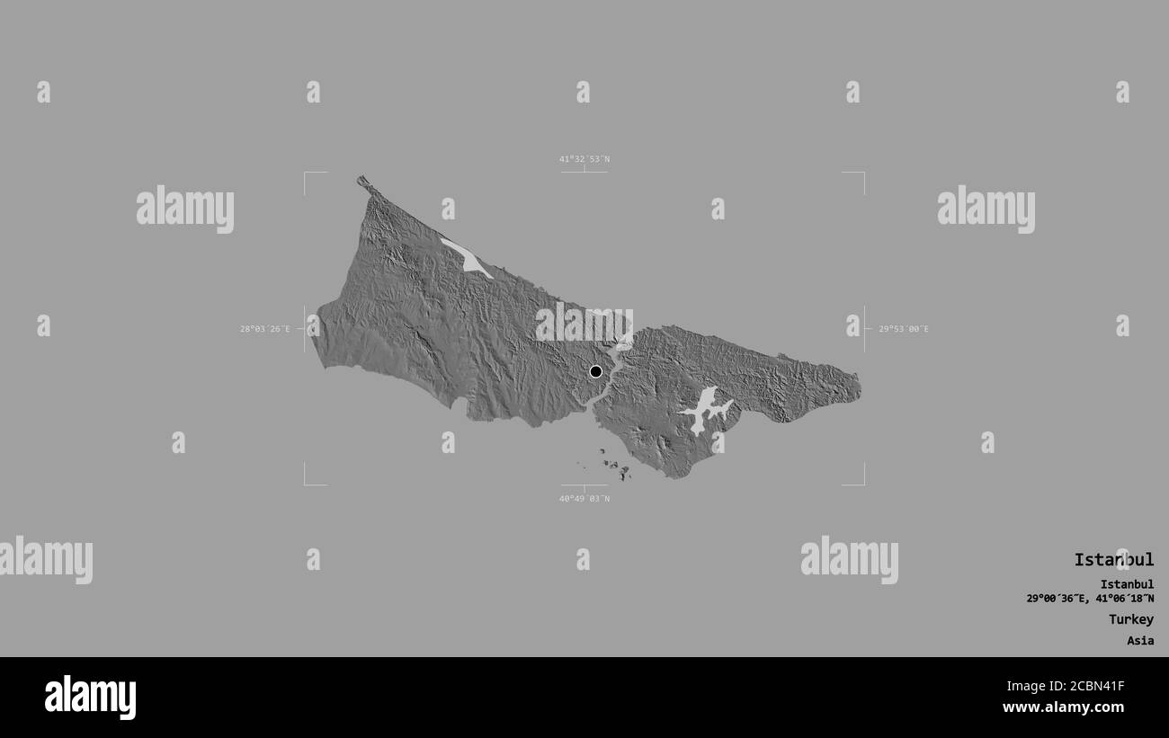 Istanbul on a map Black and White Stock Photos & Images - Alamy