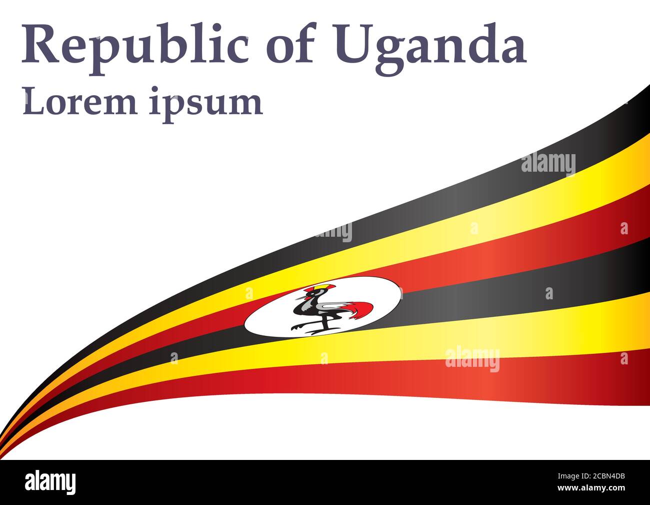 Flag of Uganda, Republic of Uganda. Template for award design, an ...