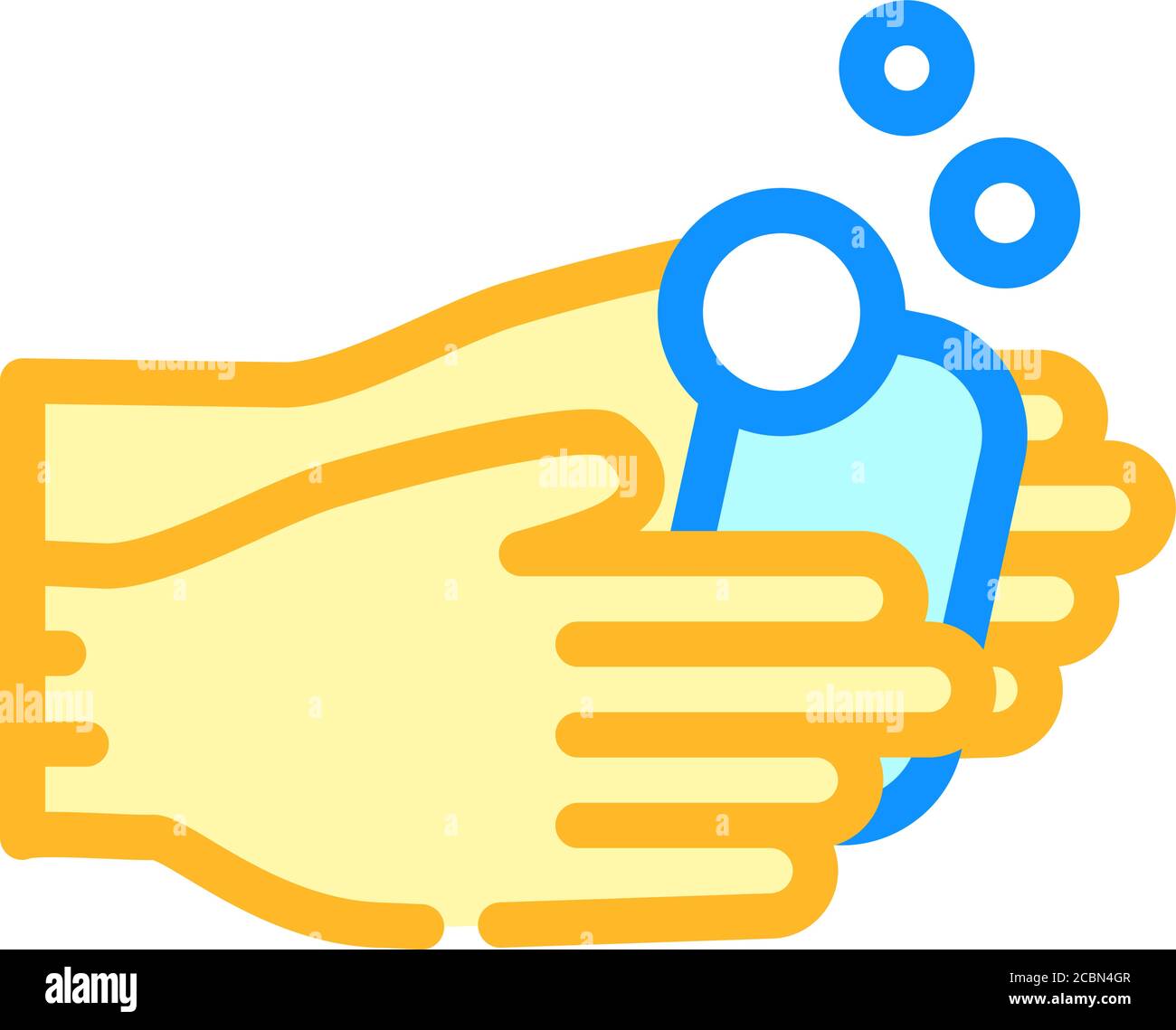 washing hand with soap color icon vector illustration Stock Vector ...