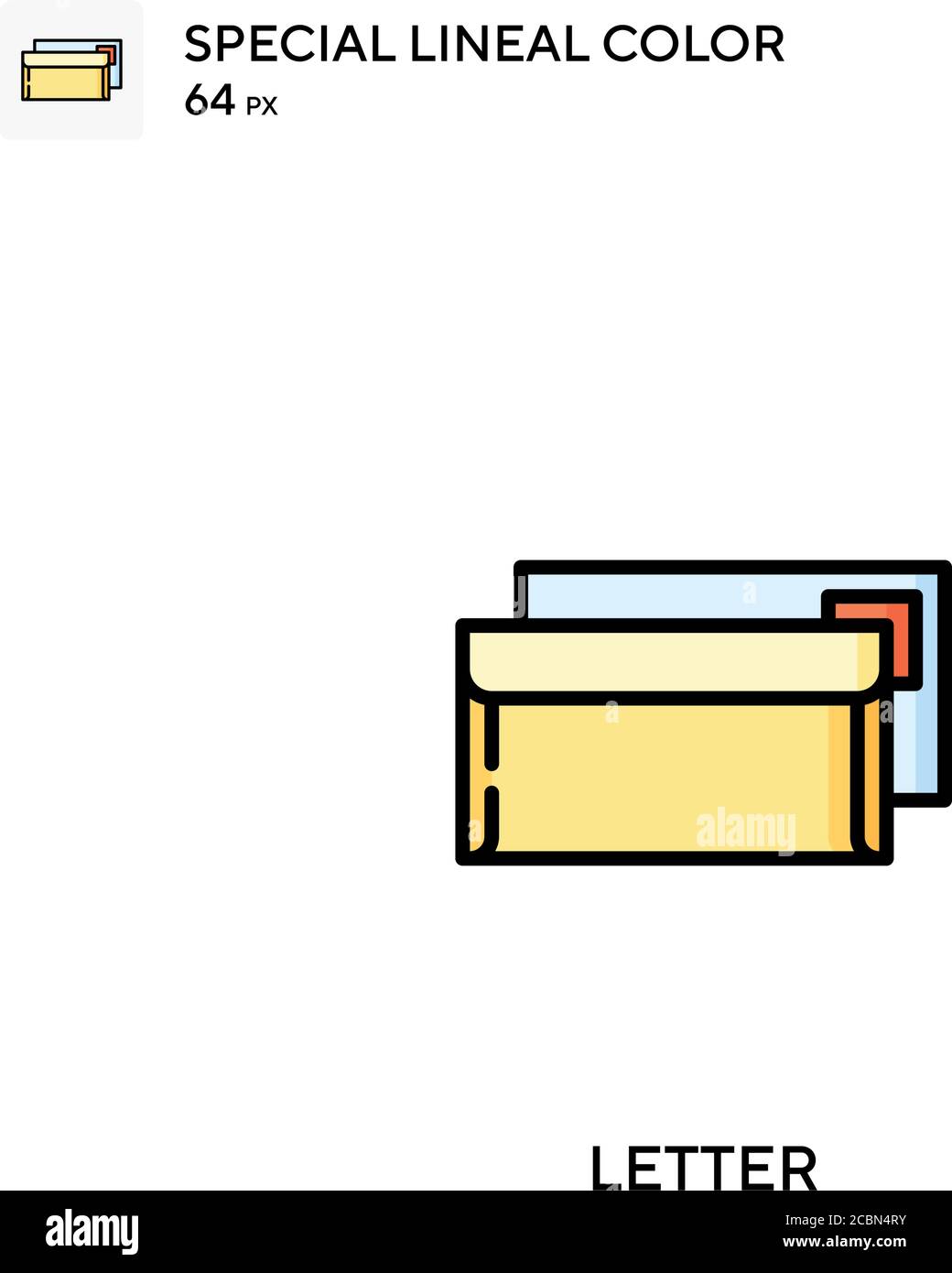 Letter Special lineal color vector icon. Letter icons for your business ...