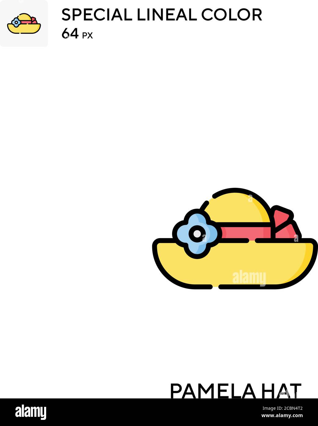 Pamela hat Special lineal color vector icon. Pamela hat icons for your ...