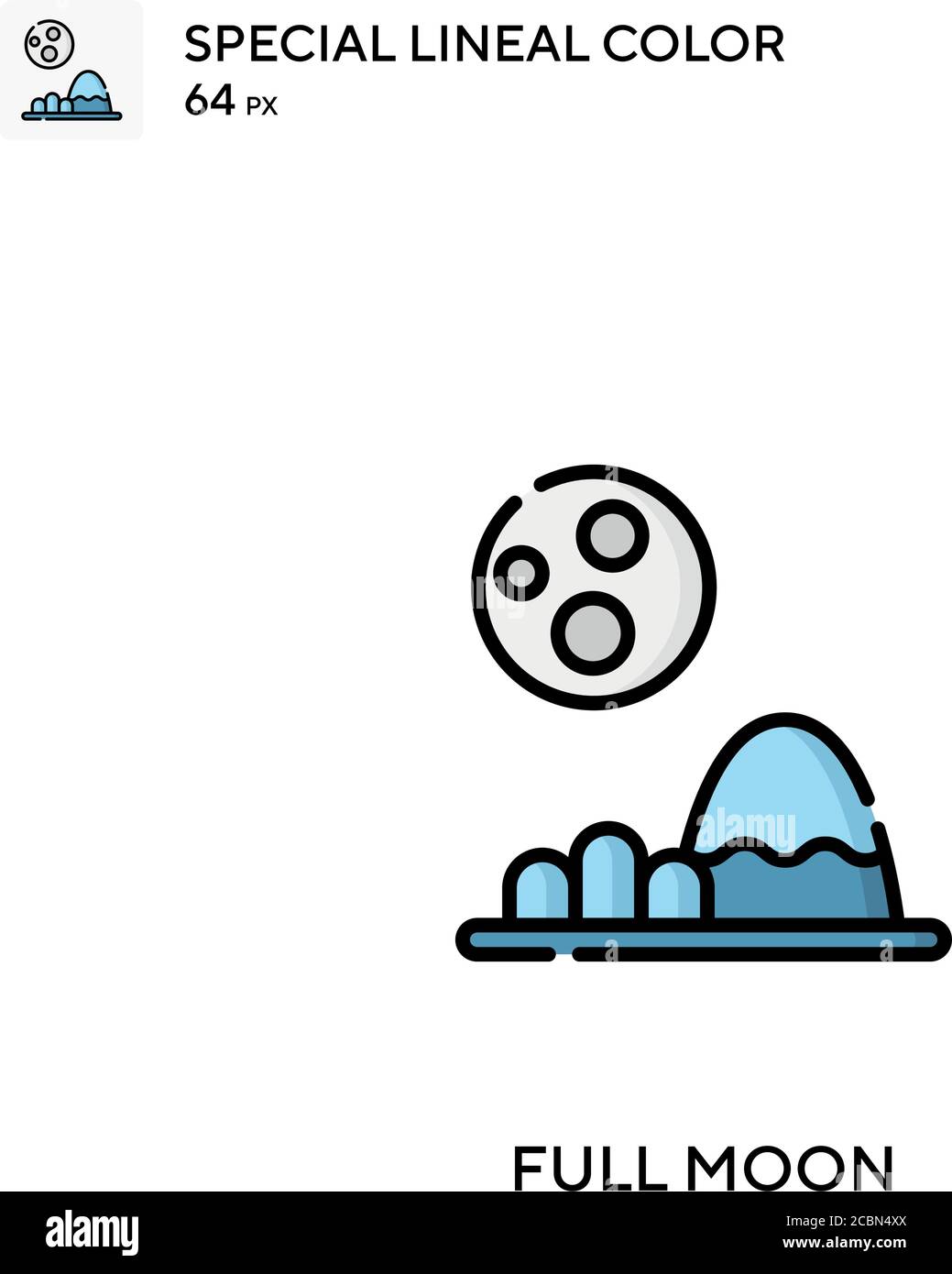 Full moon Special lineal color vector icon. Full moon icons for your ...