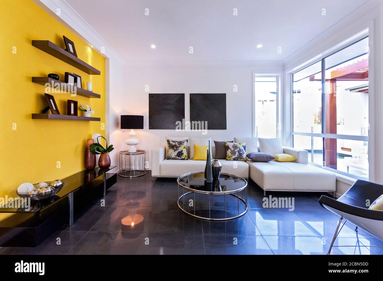 Interior view of a living room in new luxury home Stock Photo - Alamy