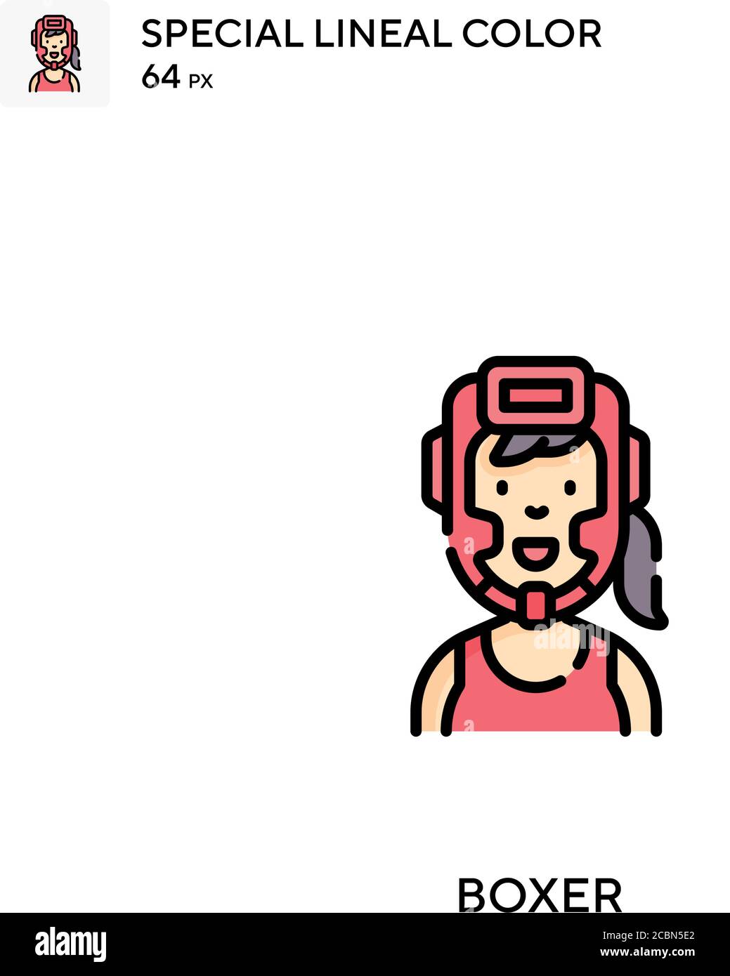 Boxer Special lineal color vector icon. Boxer icons for your business ...