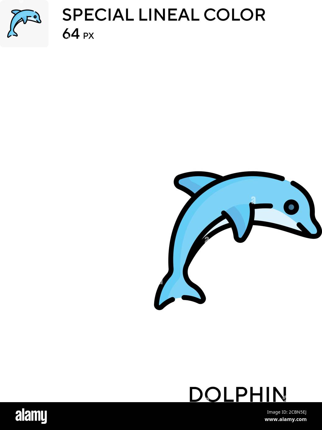 Dolphin Special lineal color vector icon. Dolphin icons for your ...