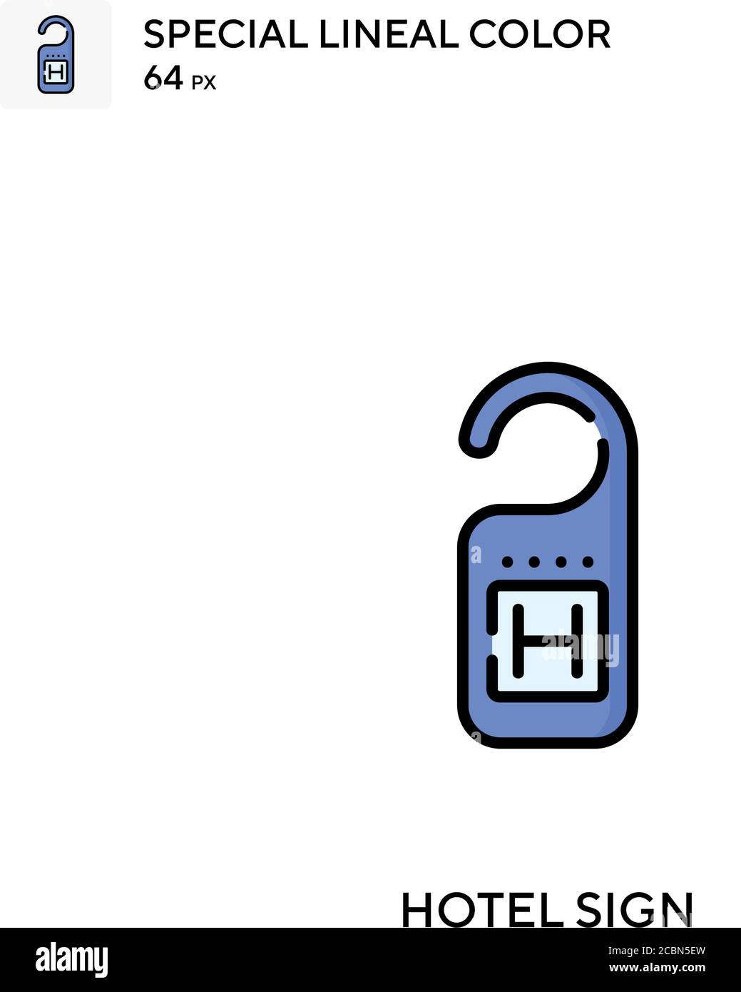 Hotel sign Special lineal color vector icon. Hotel sign icons for your ...