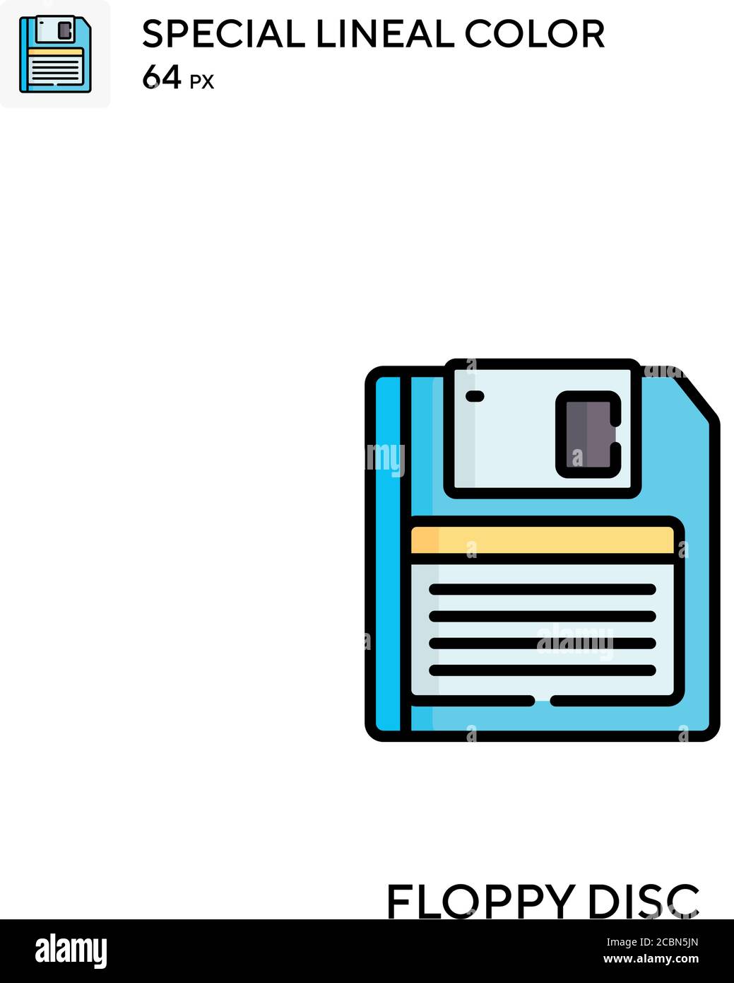 Floppy disc Special lineal color vector icon. Floppy disc icons for ...