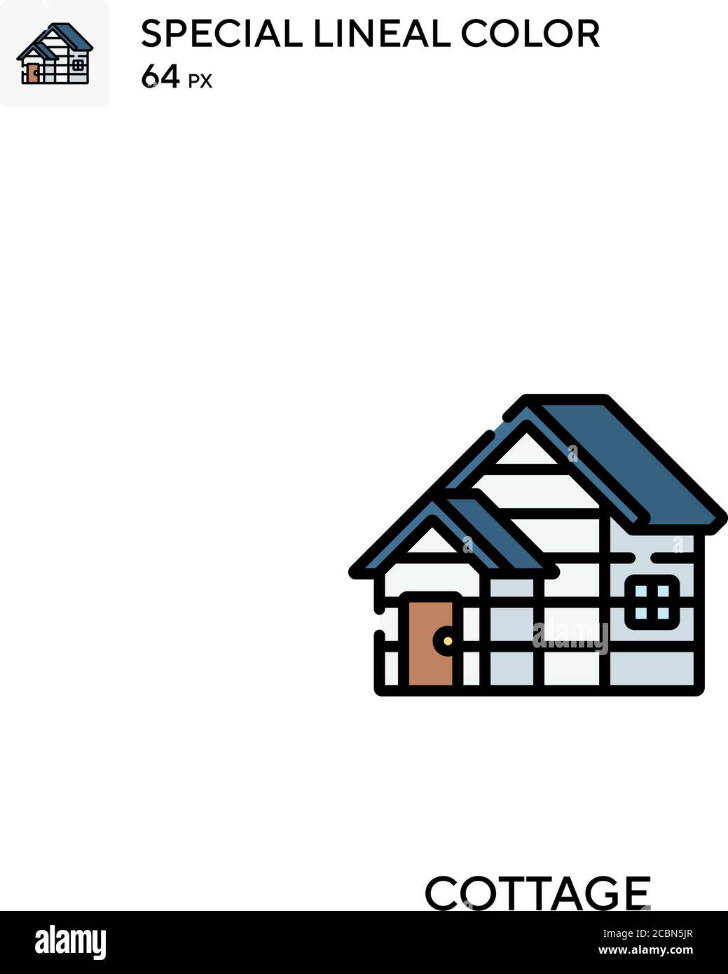 Cottage Special lineal color vector icon. Cottage icons for your ...