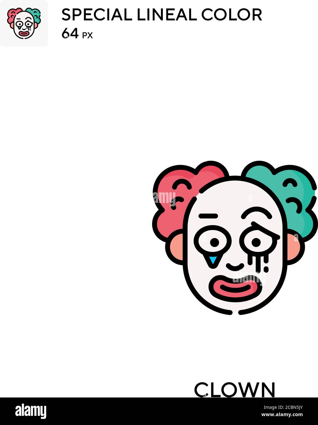 Clown Special lineal color vector icon. Clown icons for your business ...