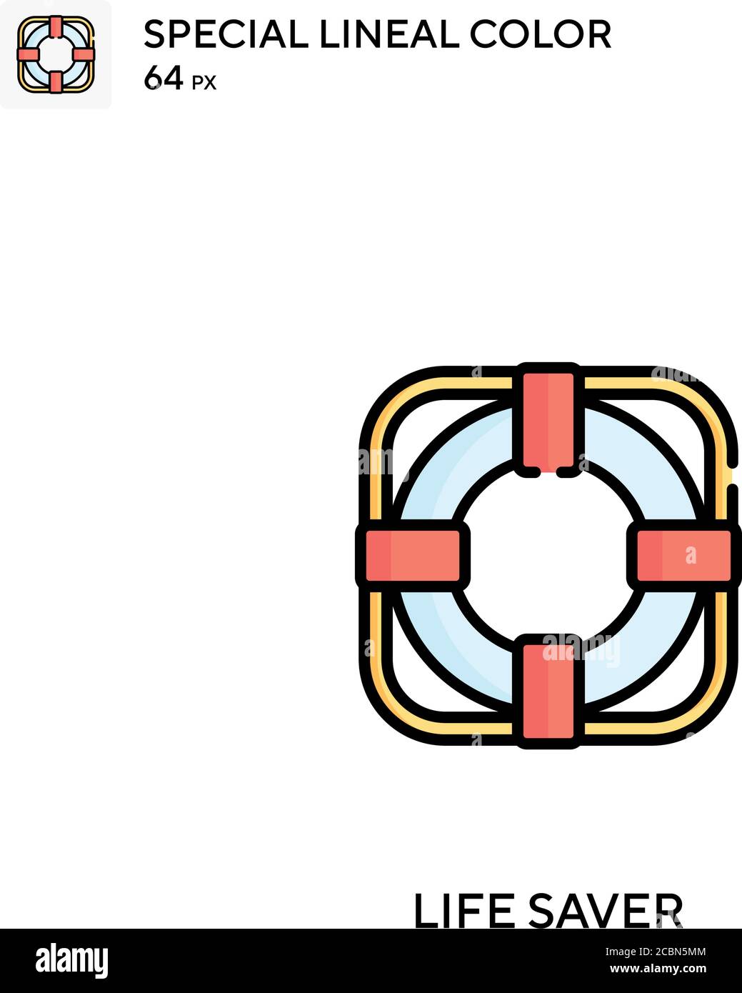 Life saver Special lineal color vector icon. Life saver icons for your ...