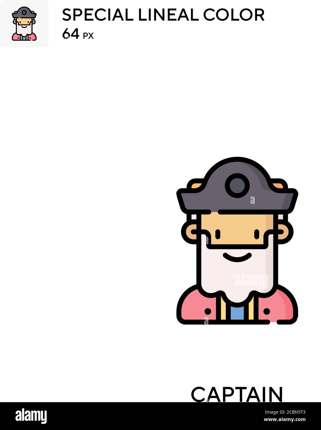 Captain Special lineal color vector icon. Captain icons for your ...