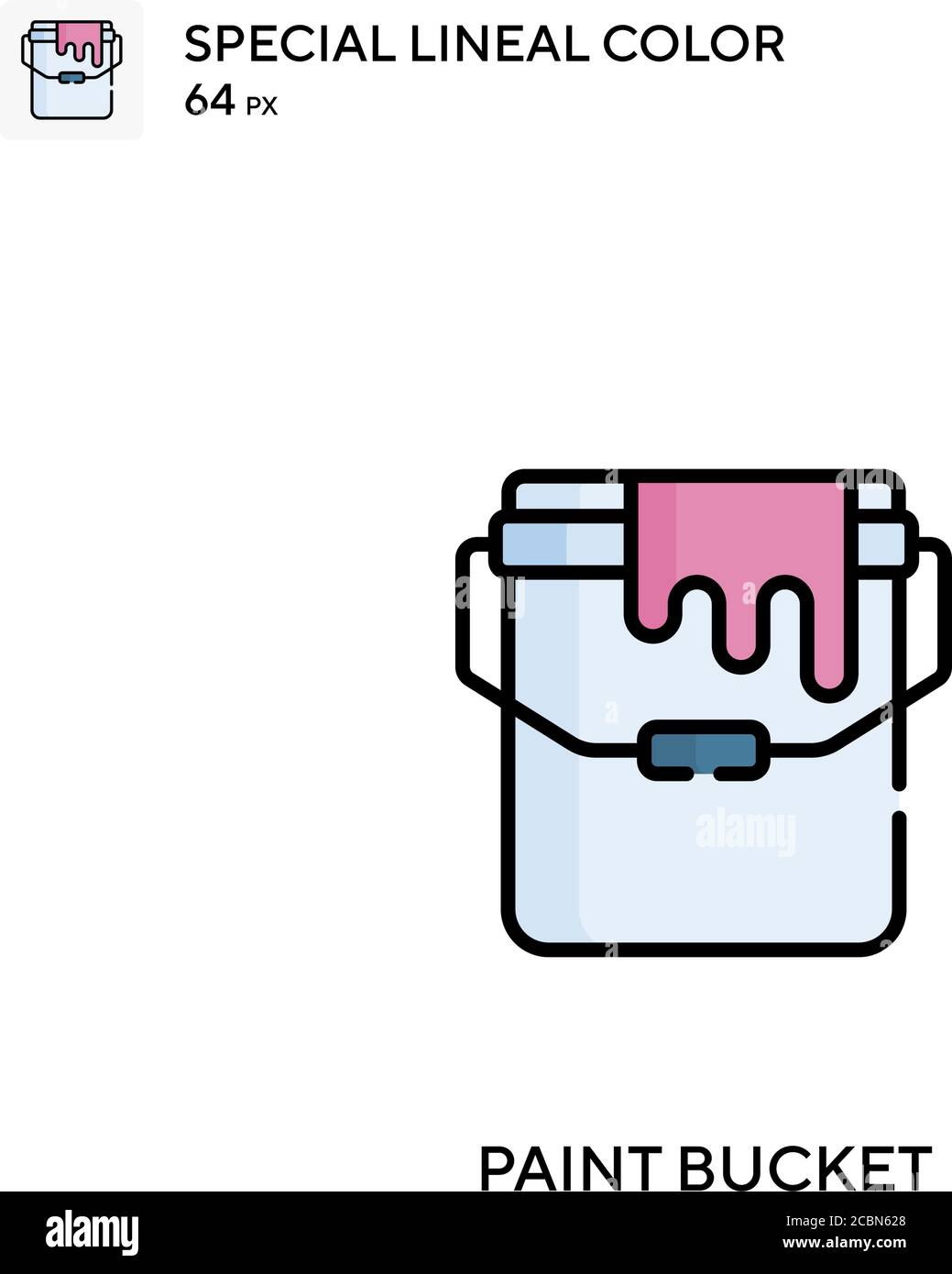 Paint bucket Special lineal color vector icon. Paint bucket icons for ...