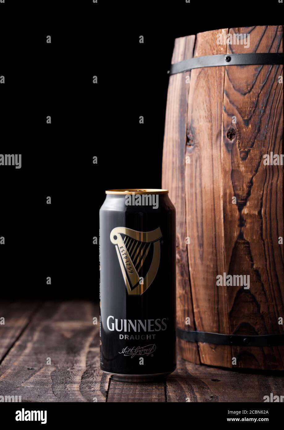 LONDON, UK - APRIL 27, 2018: Aluminium can of Guinness draught stout ...