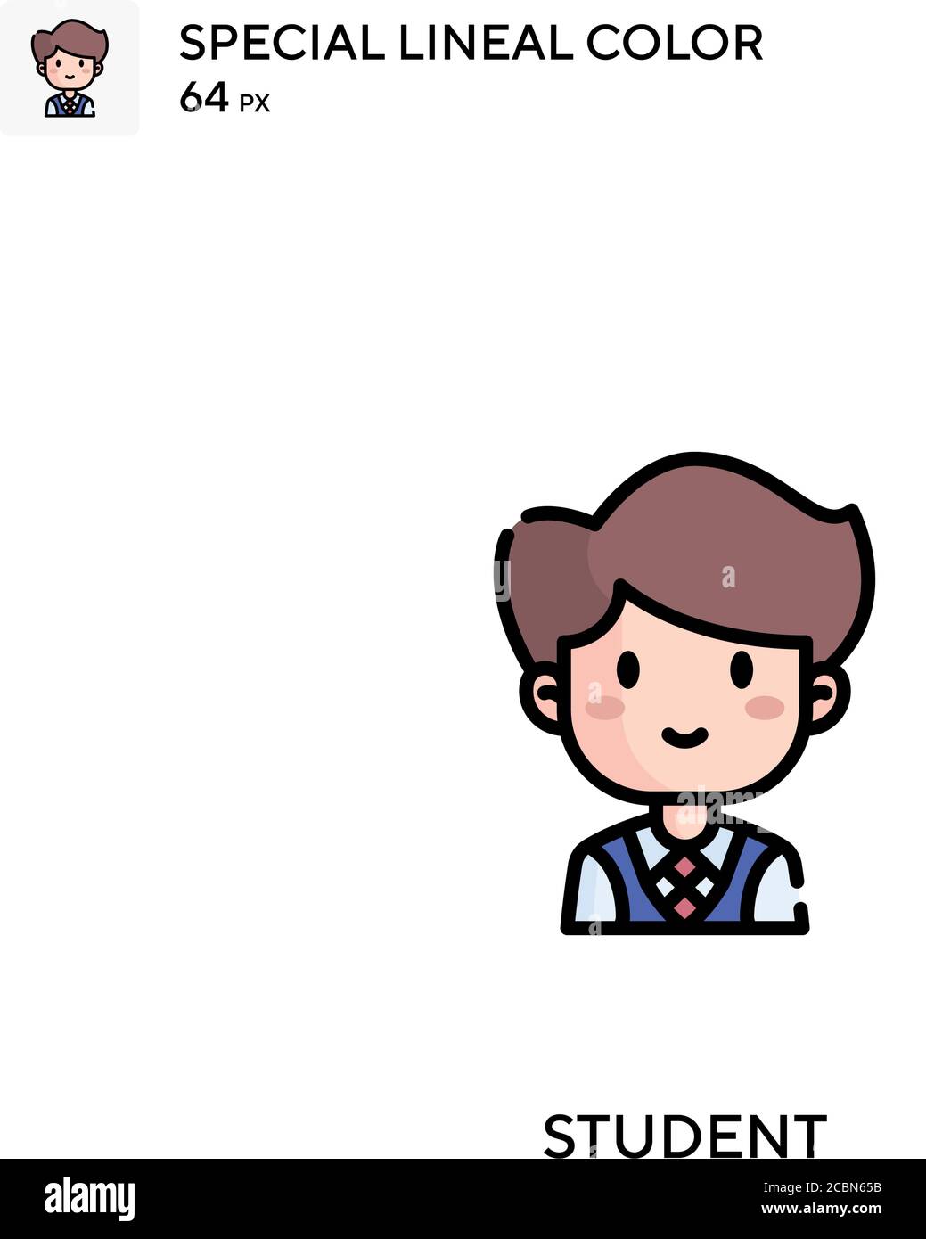 Student Special lineal color vector icon. Student icons for your ...