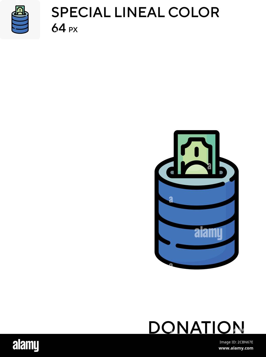 Donation Special lineal color vector icon. Donation icons for your ...