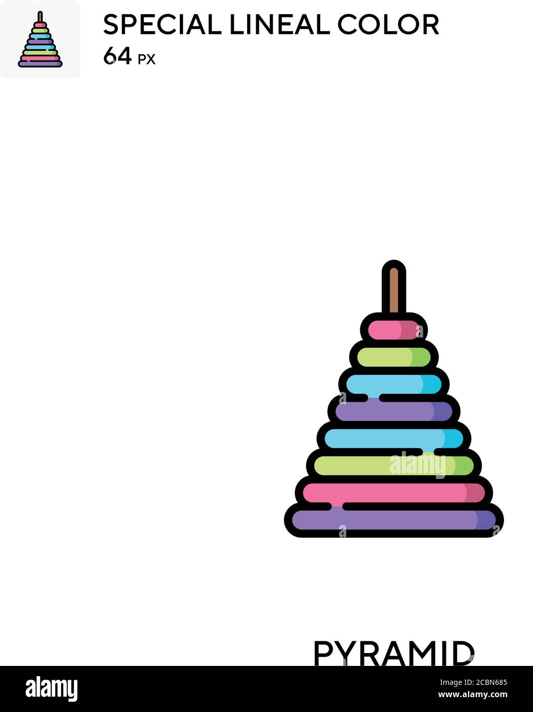 Pyramid Special lineal color vector icon. Pyramid icons for your ...