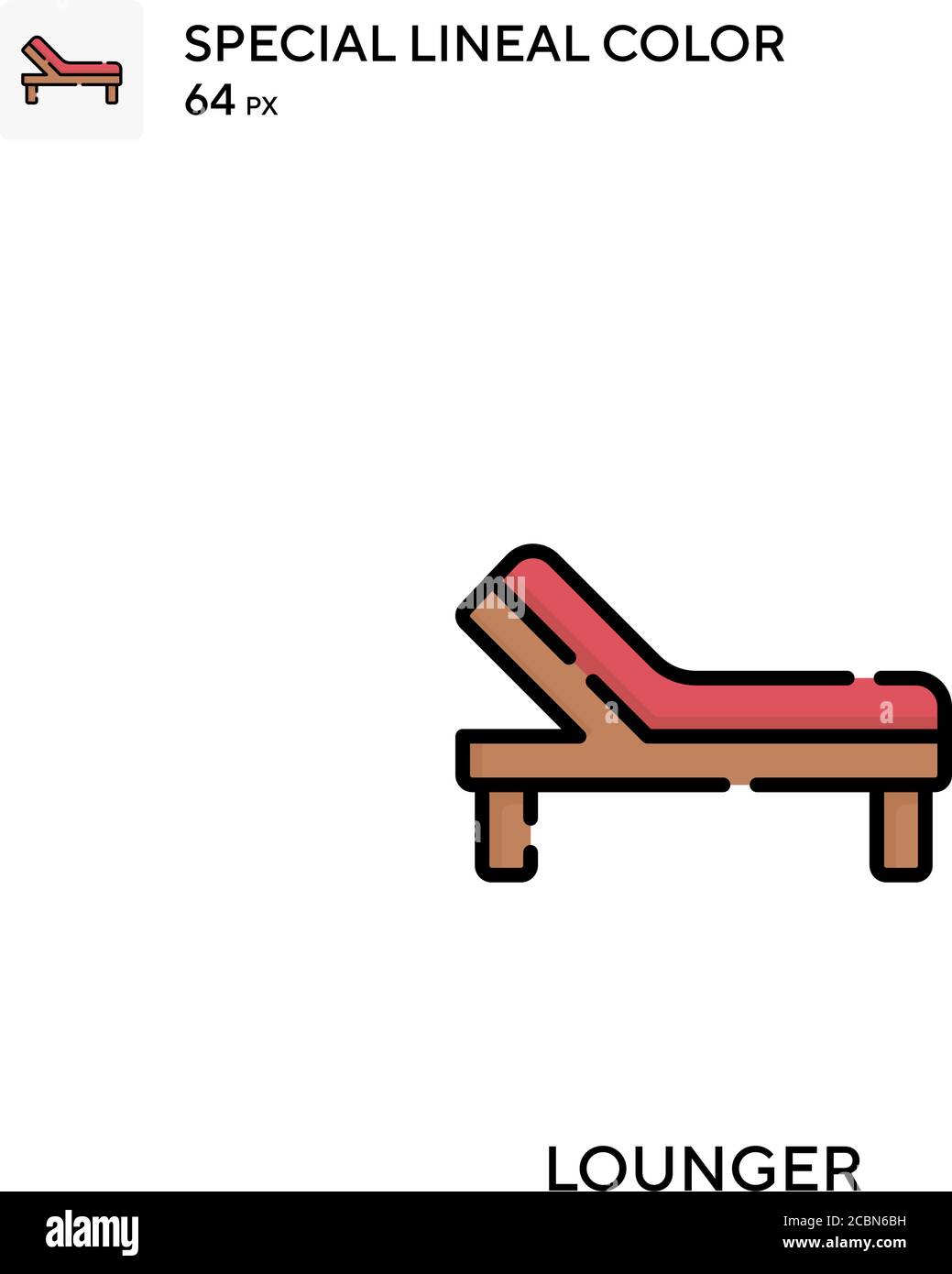 Lounger Special lineal color vector icon. Lounger icons for your ...
