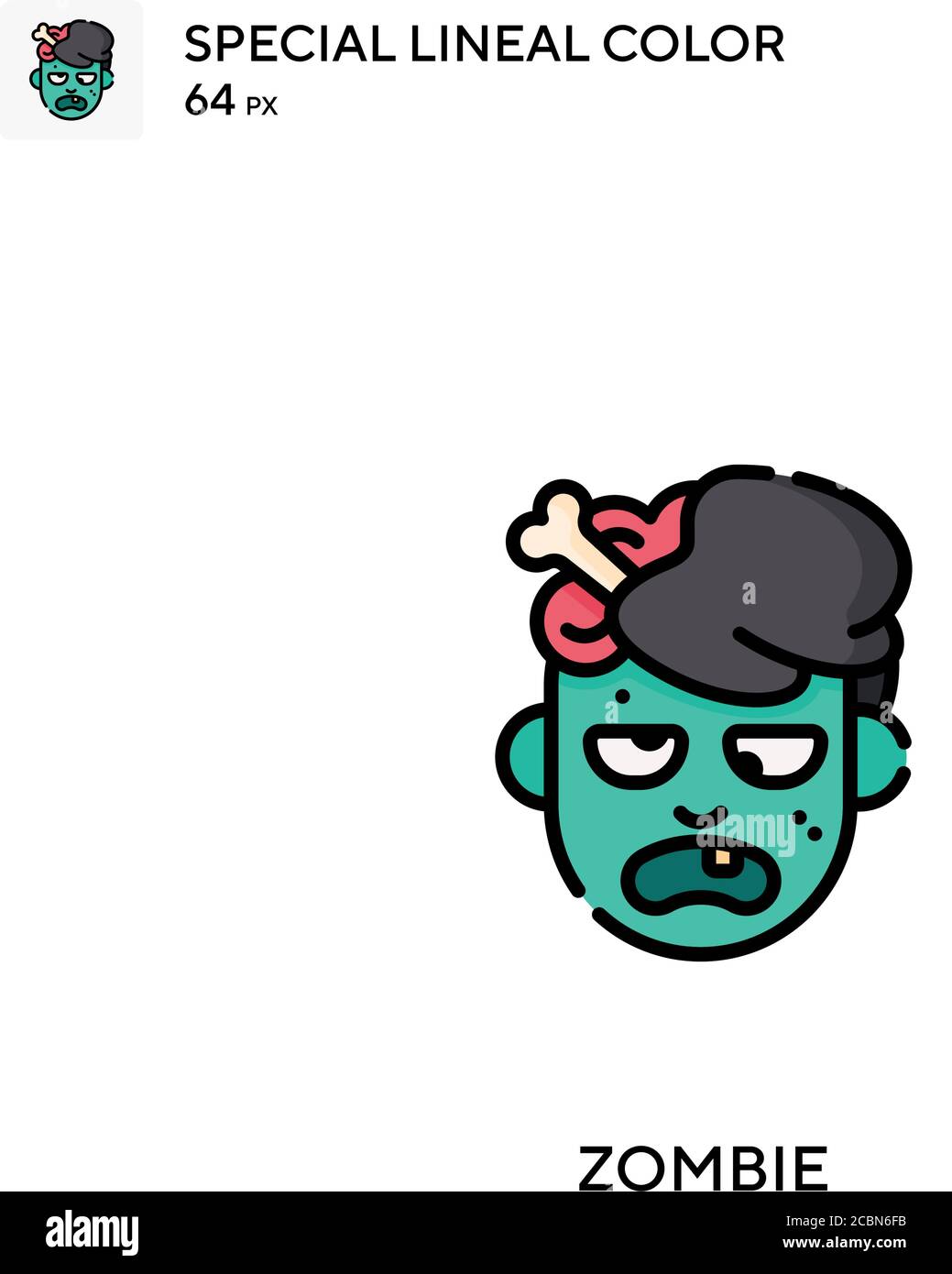Zombie Special lineal color vector icon. Zombie icons for your business ...