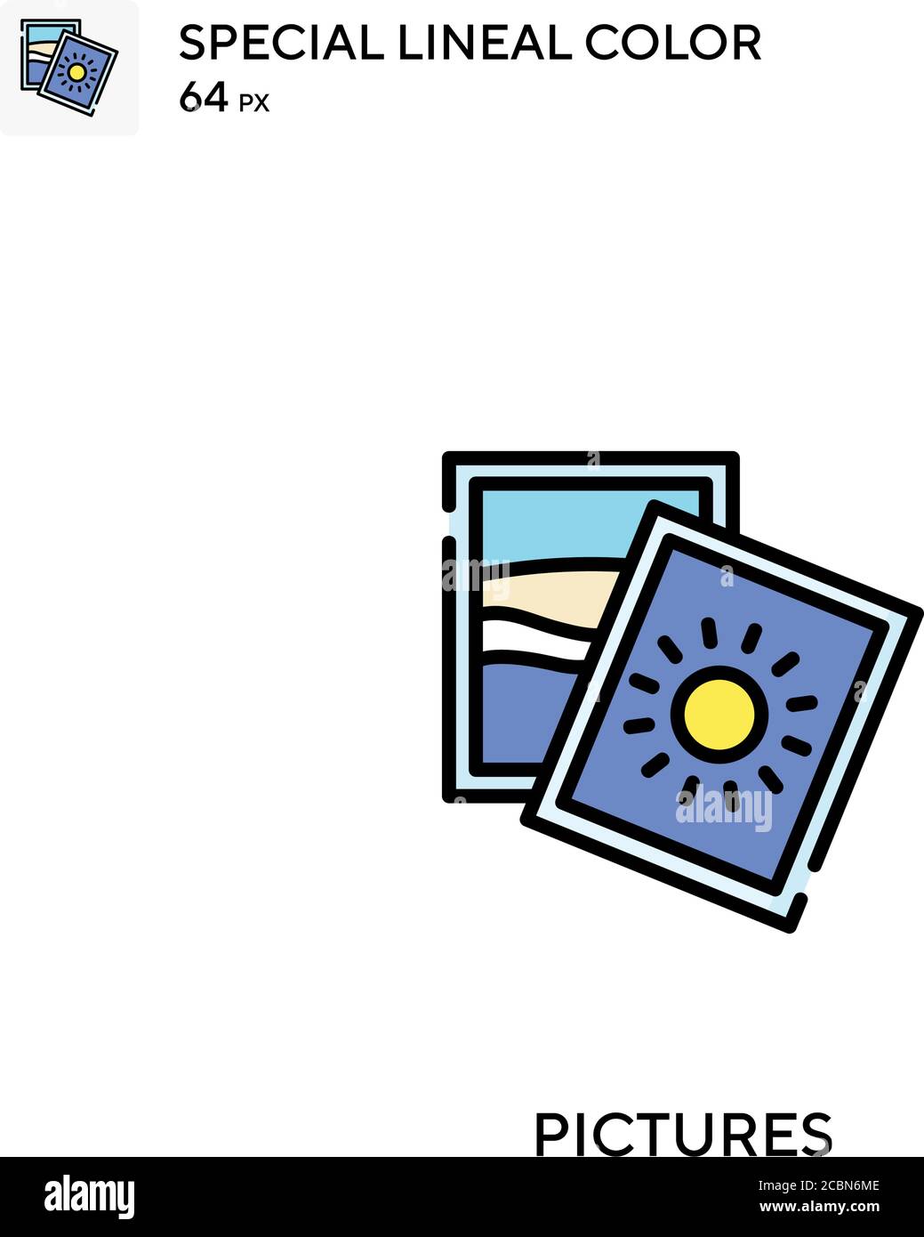 Pictures Special lineal color vector icon. Pictures icons for your ...