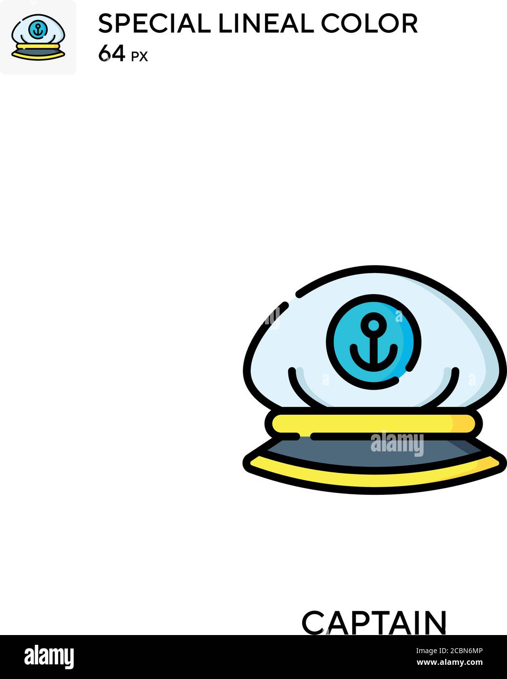 Captain Special lineal color vector icon. Captain icons for your ...