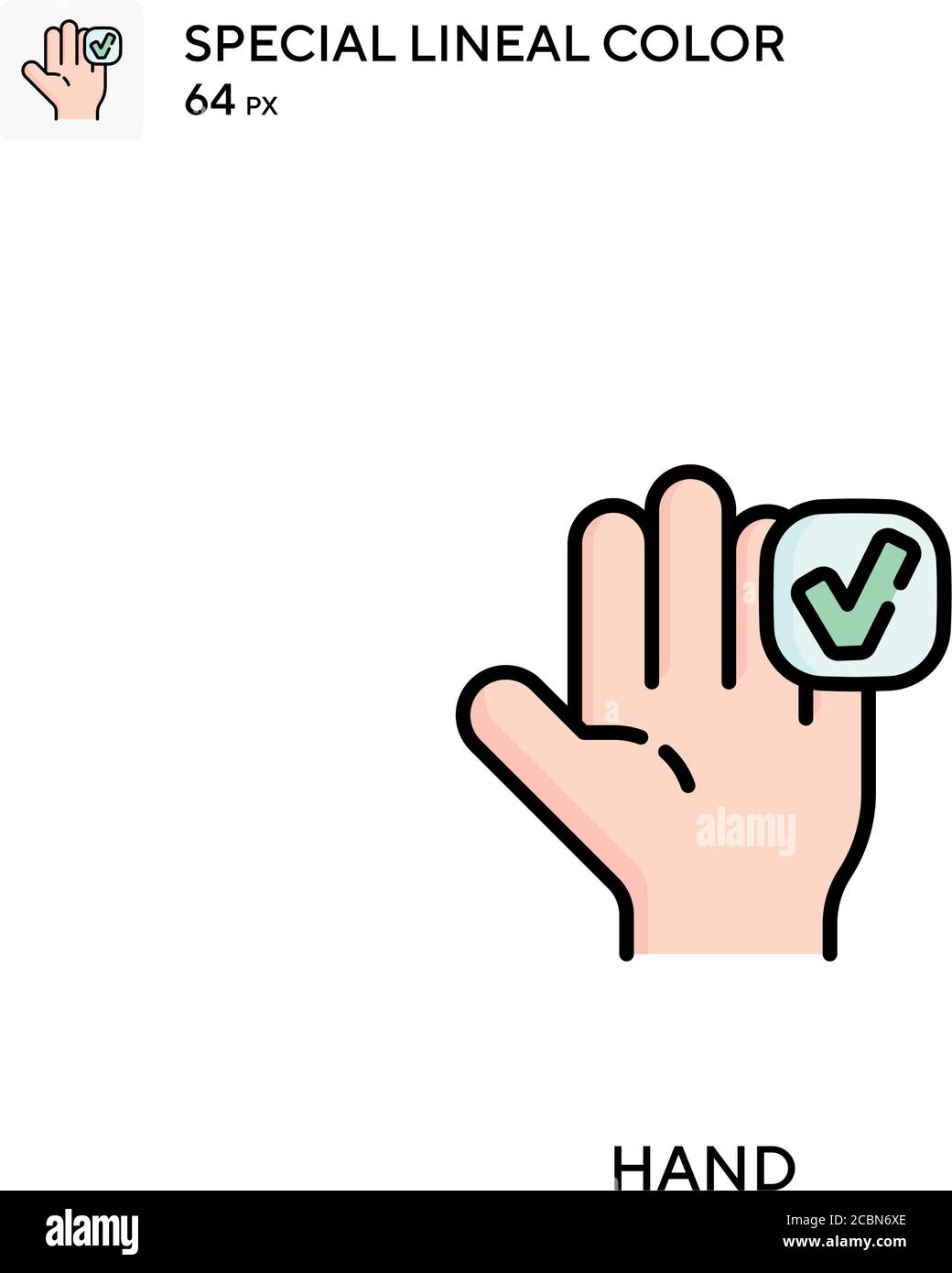 Hand Special lineal color vector icon. Hand icons for your business ...