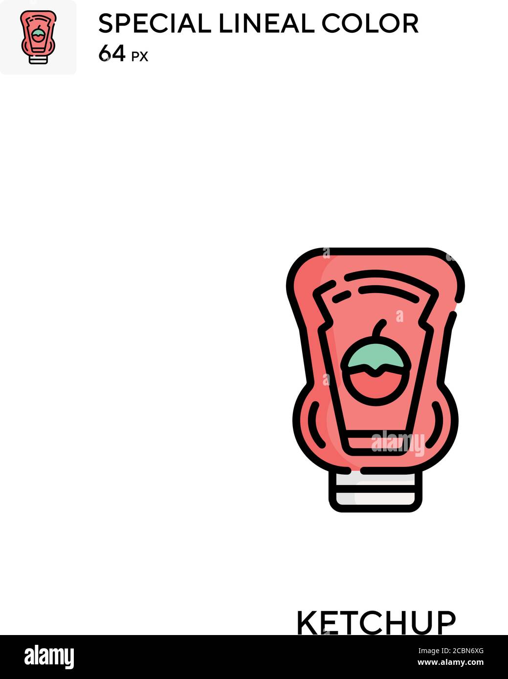 Ketchup Special lineal color vector icon. Ketchup icons for your business project Stock Vector ...