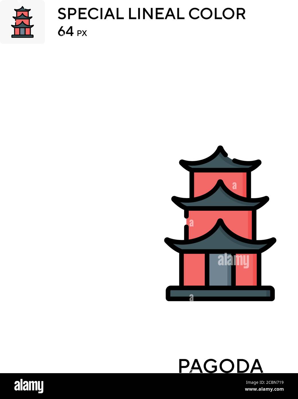 Pagoda Special lineal color vector icon. Pagoda icons for your business ...