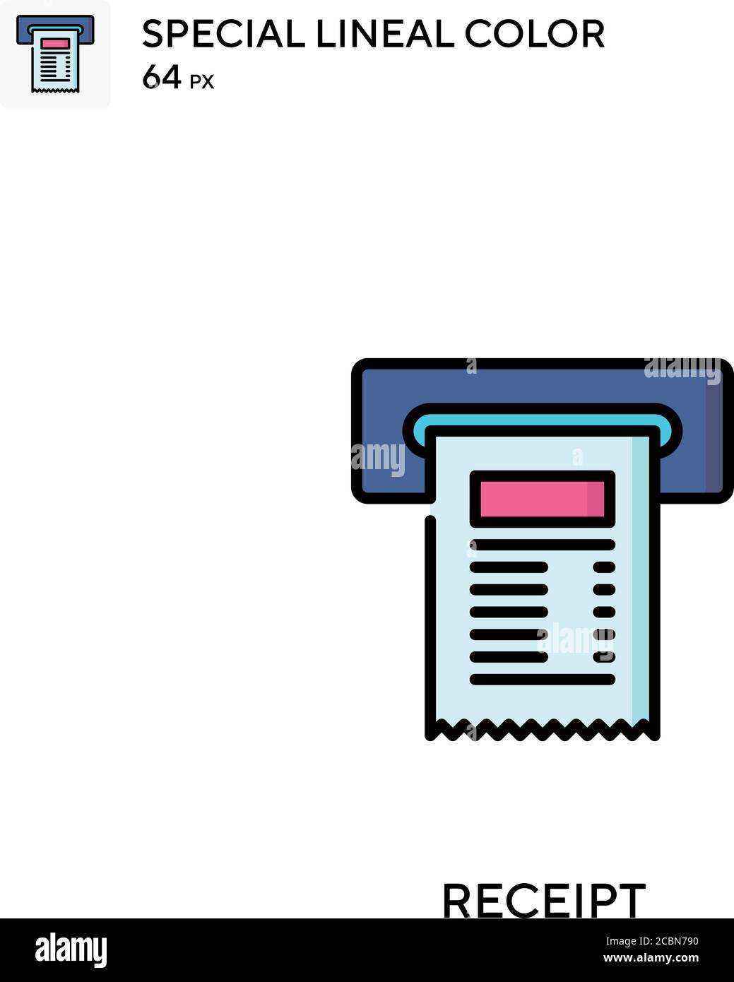 Receipt Special lineal color vector icon. Receipt icons for your ...