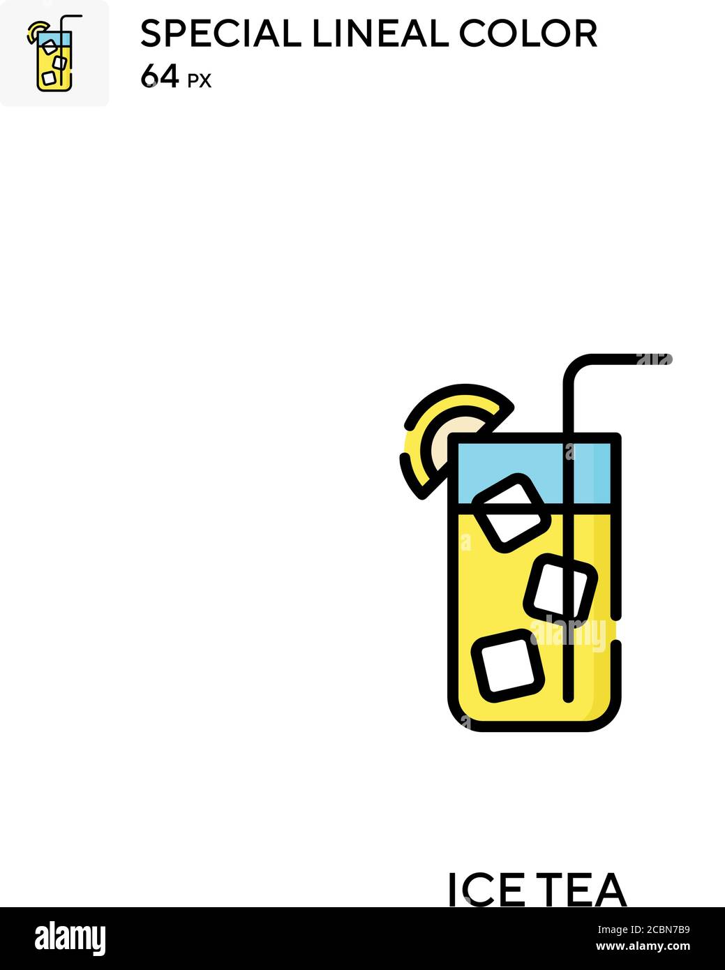 Ice Tea Special lineal color vector icon. Ice Tea icons for your ...