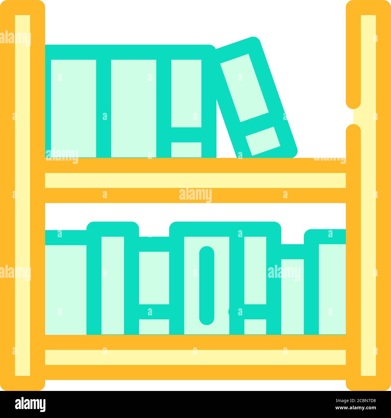 prison library color icon vector isolated illustration Stock Vector ...